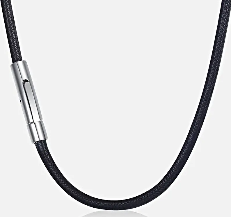 Cool Black Rope Cord Necklace Gallery
