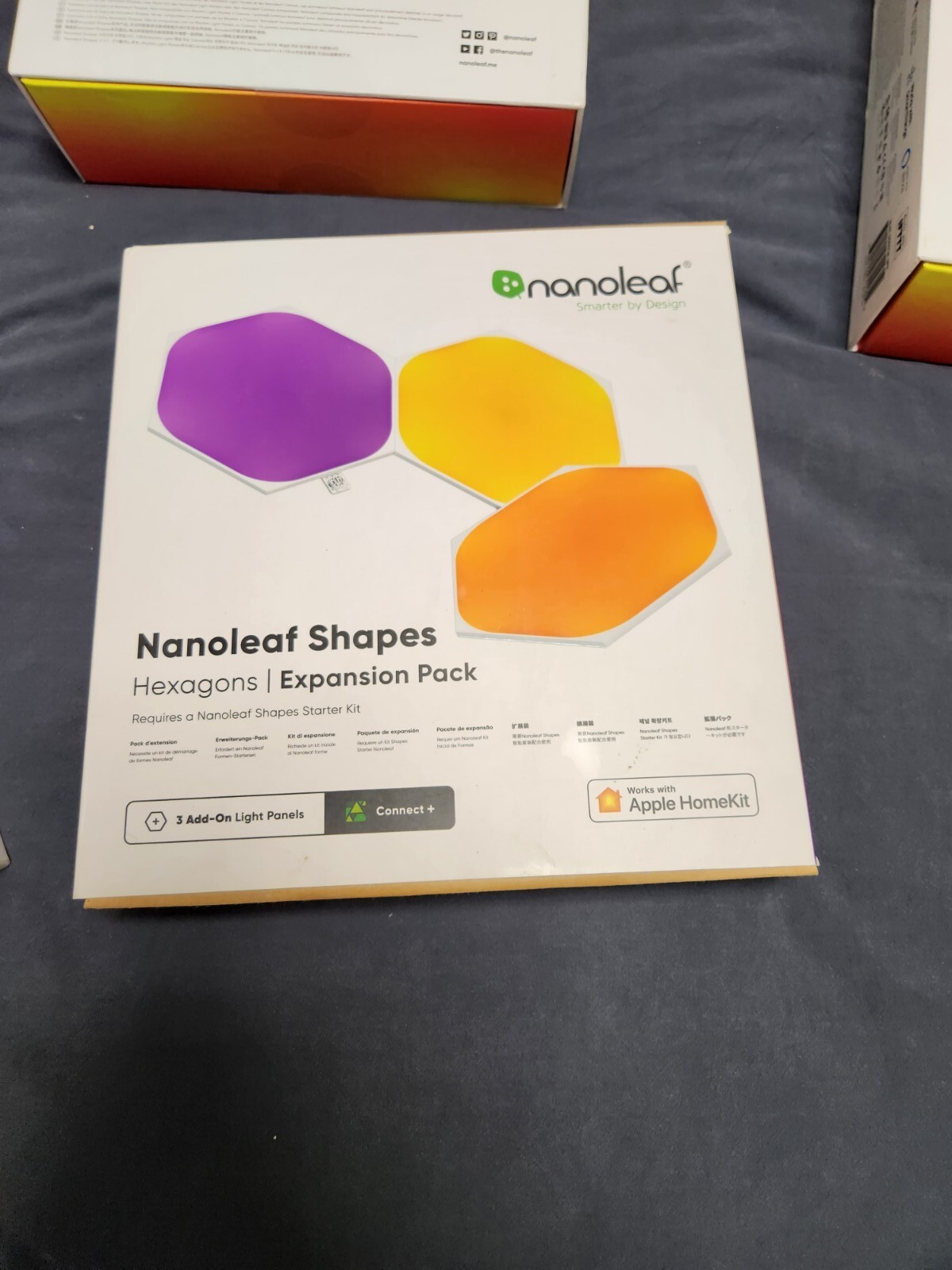 Nanoleaf Shapes Hexagons Expansion Pack w/3 Panels/3 Mounting Plates/3 ...