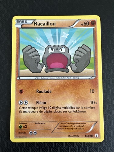 Carte Pokémon Française Racaillou 43/83 Xy Générations | eBay