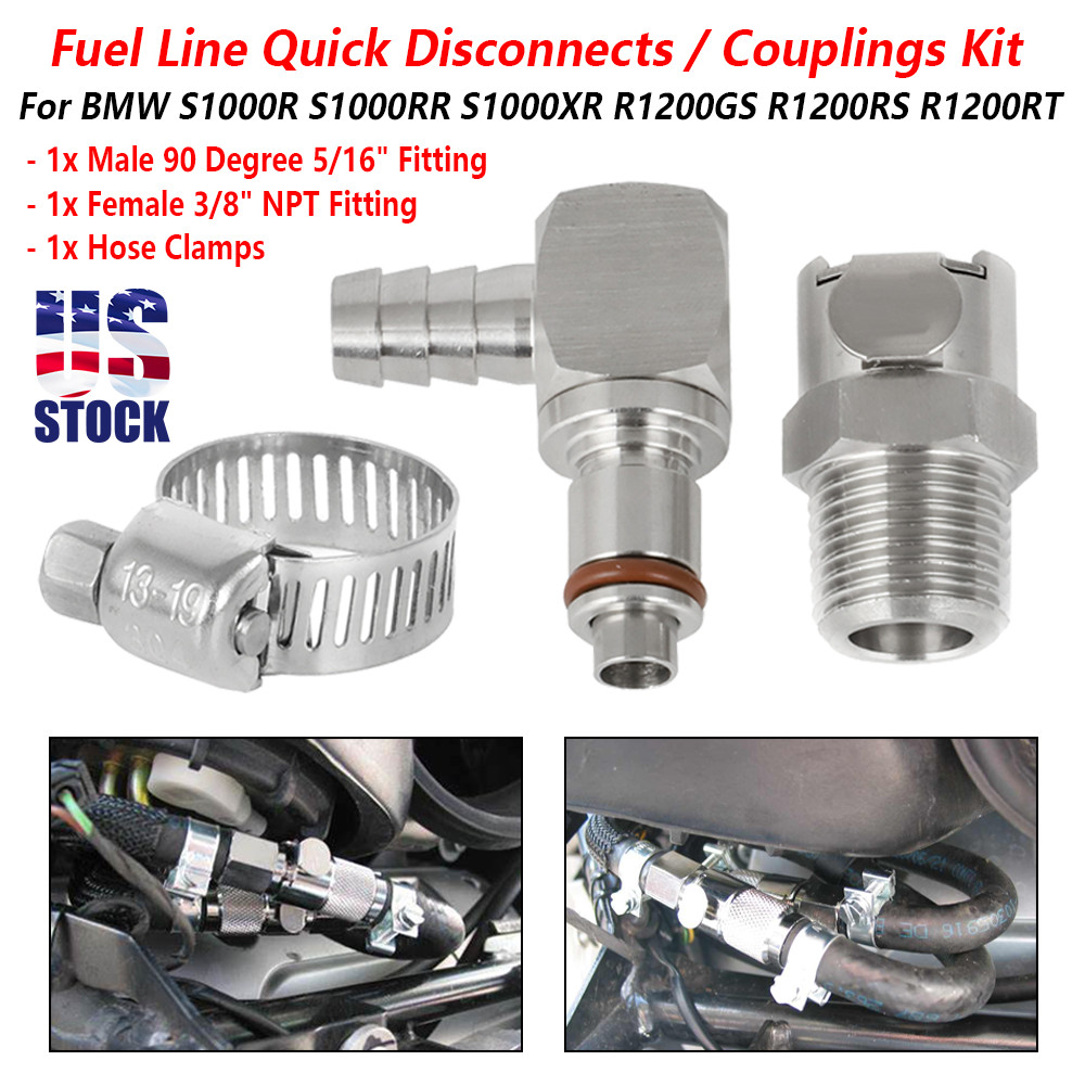 US Fuel Line Quick Disconnects Couplings Set For BMW R1200GS/RS/RT ...