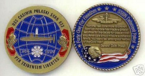 NAVY USS CASIMIR PULASKI SSBN-633 SUBMARINE DETERRENT PATROL CHALLENGE ...