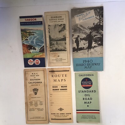 Vintage Road Maps, Late 30s Mid 40s West Coast | eBay