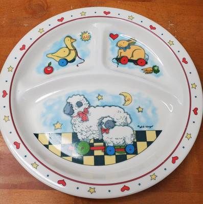 Vintage Susan Winget Separated Dish Sheep Duck Bunny Melmac Childs ...