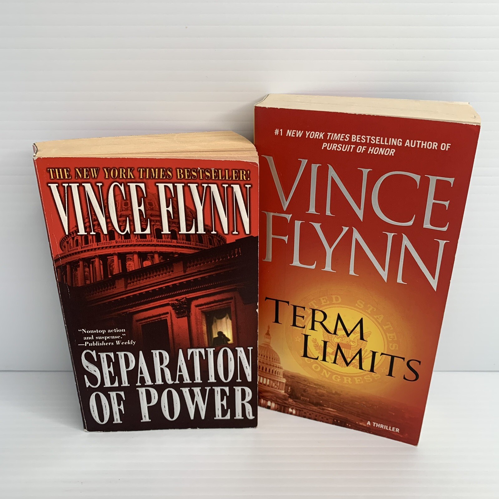 Lot of 2 Vince Flynn Paperback Books Term Limits Separation of Power ...