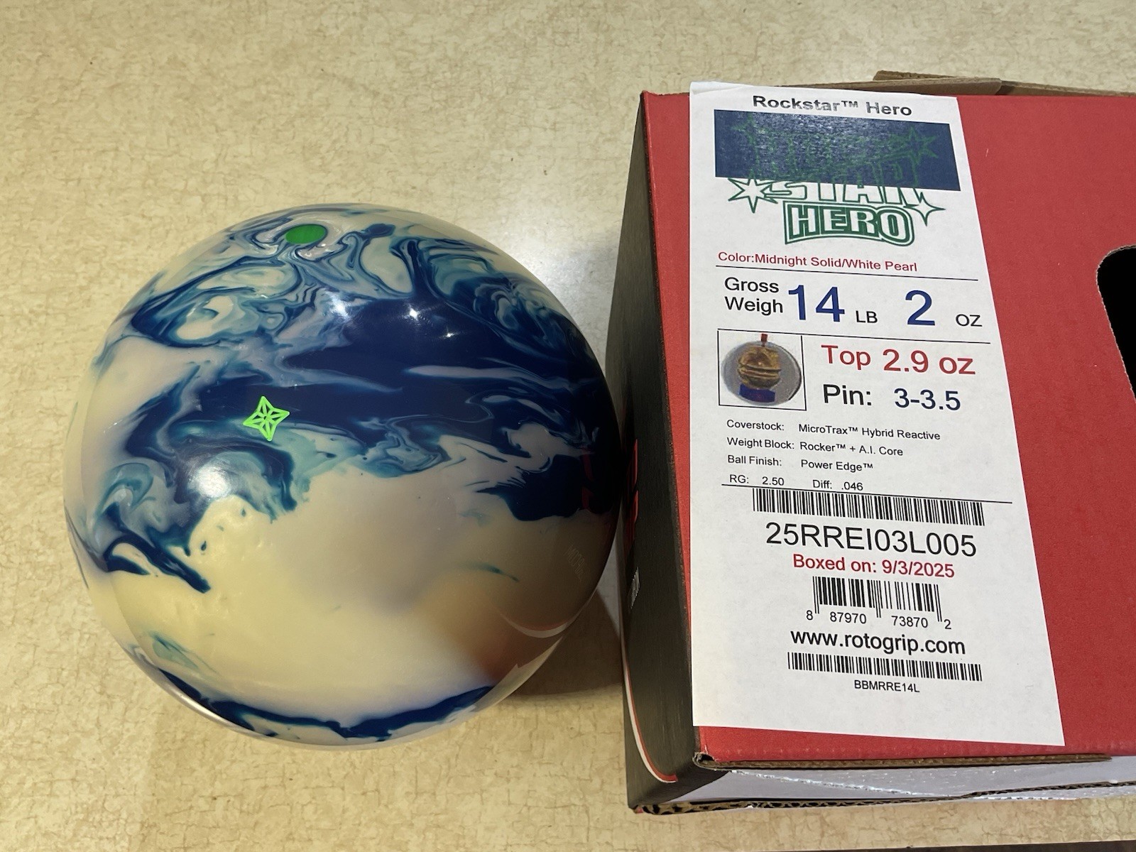 NEW IN BOX Overseas Roto Grip Rockstar Hero 005 14lb Bowling Ball | eBay
