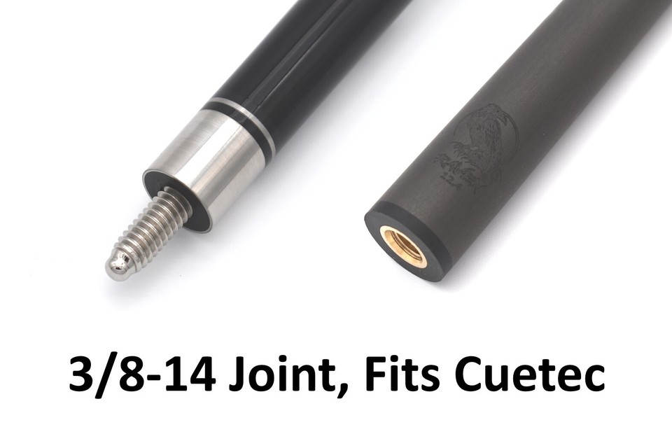 RAVEN Carbon Fiber Pool Cue - Shaft Only (12.4mm, 29") 3/8-14, Fits ...