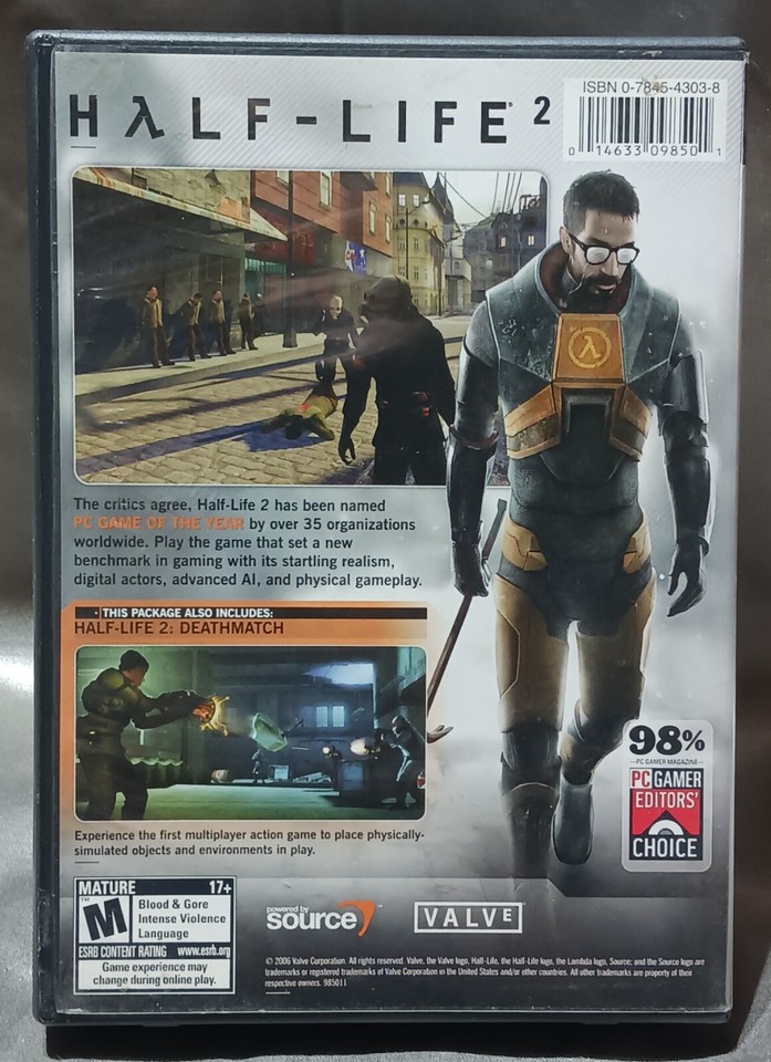 HALF-LIFE 2- PC DVD Pre-Owned Computer Game CLEAN!!! 2006 20626716086 ...