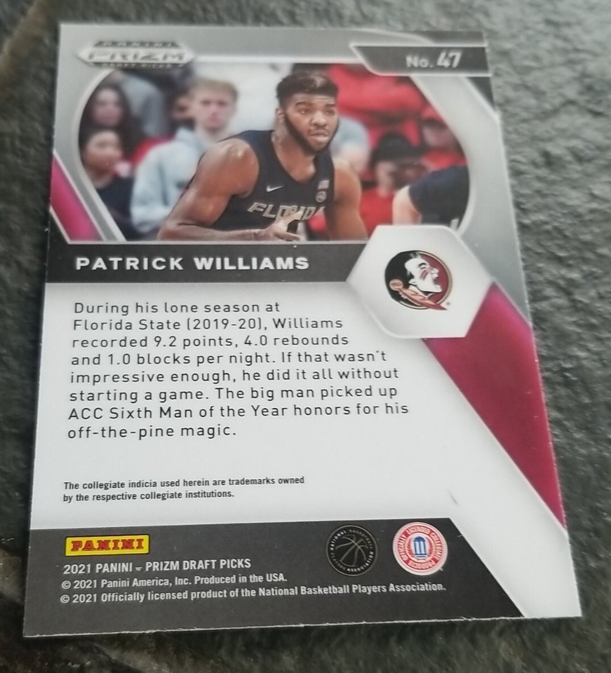 2021 Panini Prizm Draft Picks Prizms Silver #47 Patrick Williams ...