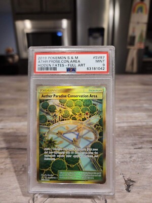 2019 Hidden Fates: Aether Paradise Conservation Area SV87 - PSA 9 Mint ...
