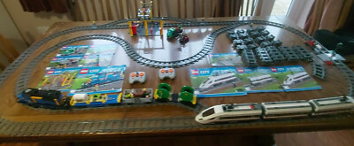 LEGO City 60051 High-Speed Passenger Train & 60052 Cargo Train 100% ...
