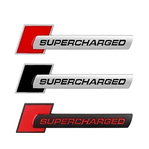 3pcs 3Color Metal Supercharged Emblem for Vehicle, Car, Truck, SUV ...