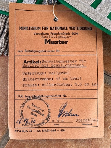NVA, Landstreitkräfte, Fähnrich, KVP, DDR, Musiker | eBay.de