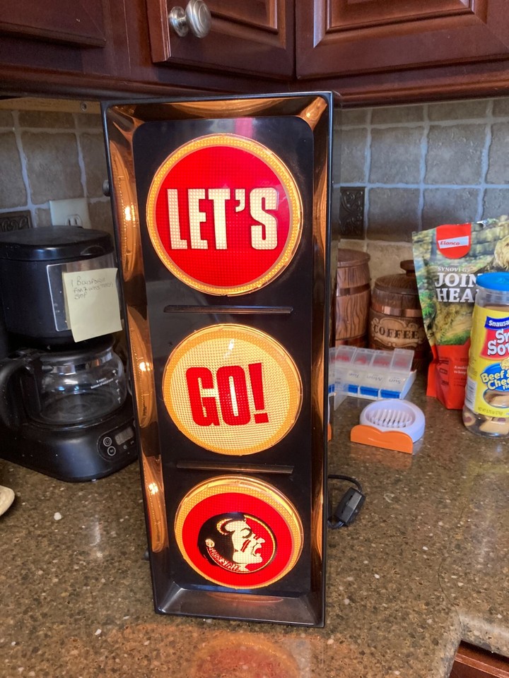 FSU "Let's, Go, Indianhead, Traffic Light | eBay