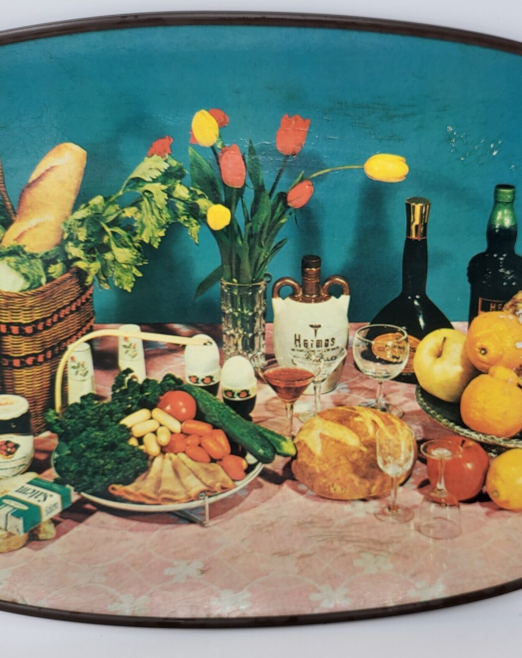 VTG MCM Fiberglass Serving Tray Whimsical Picnic Kitschy Salem ...