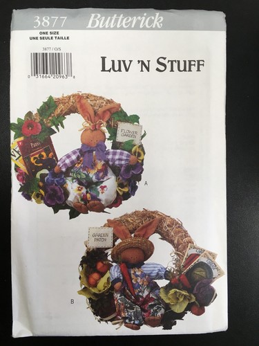 Butterick #3877 Flower Garden & Garden Patch Bunny Wreaths | eBay