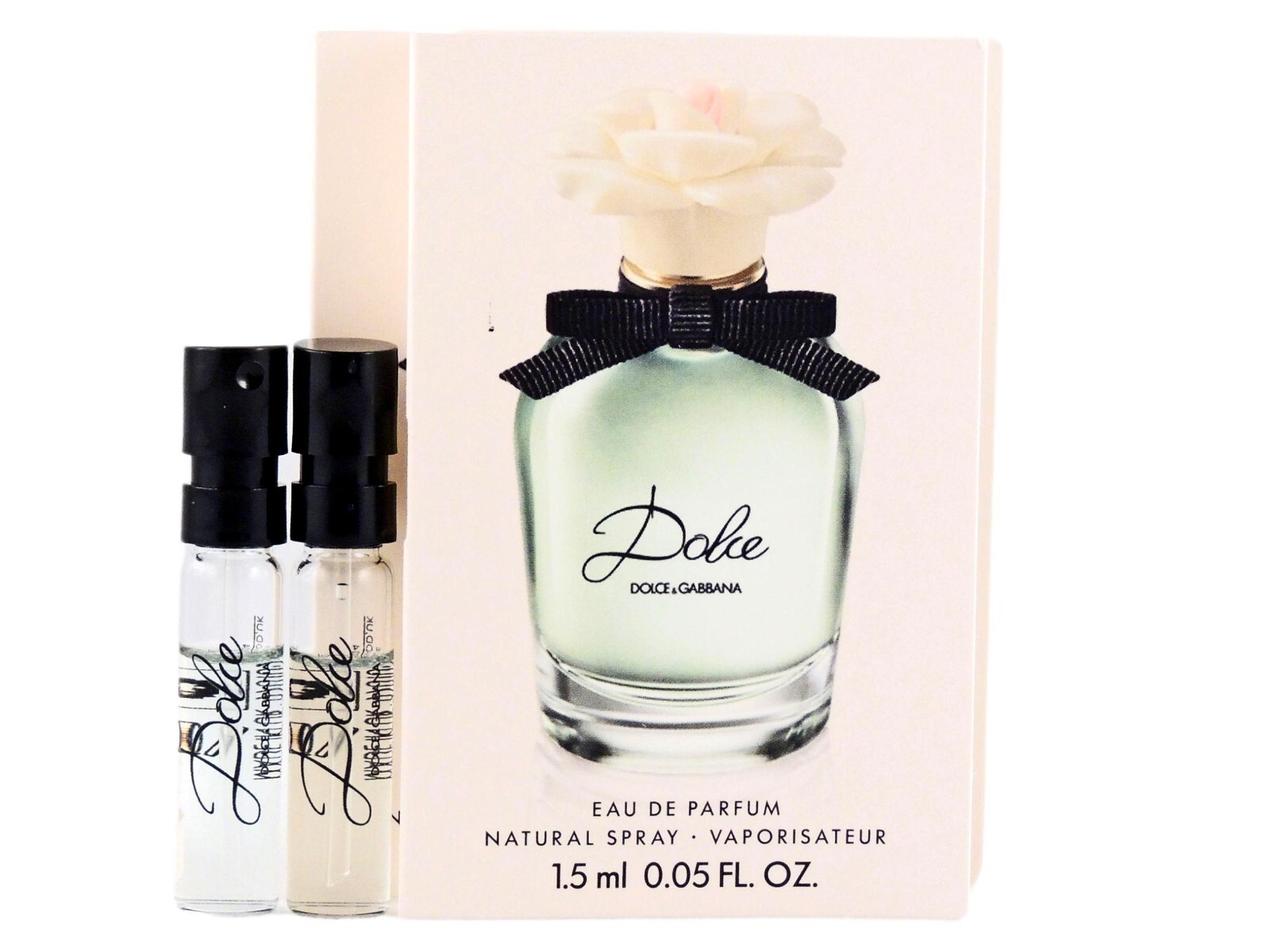 D&G DOLCE & GABBANA DOLCE EDP 1.5ml .05oz x 2 PERFUME SPRAY SAMPLE ...