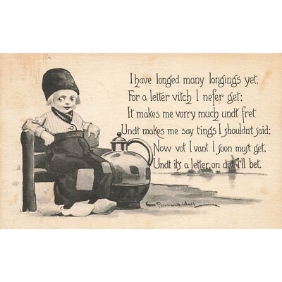 Postcard I Have Longed Many Longings Yet Dutch Boy Divided Back Posted ...