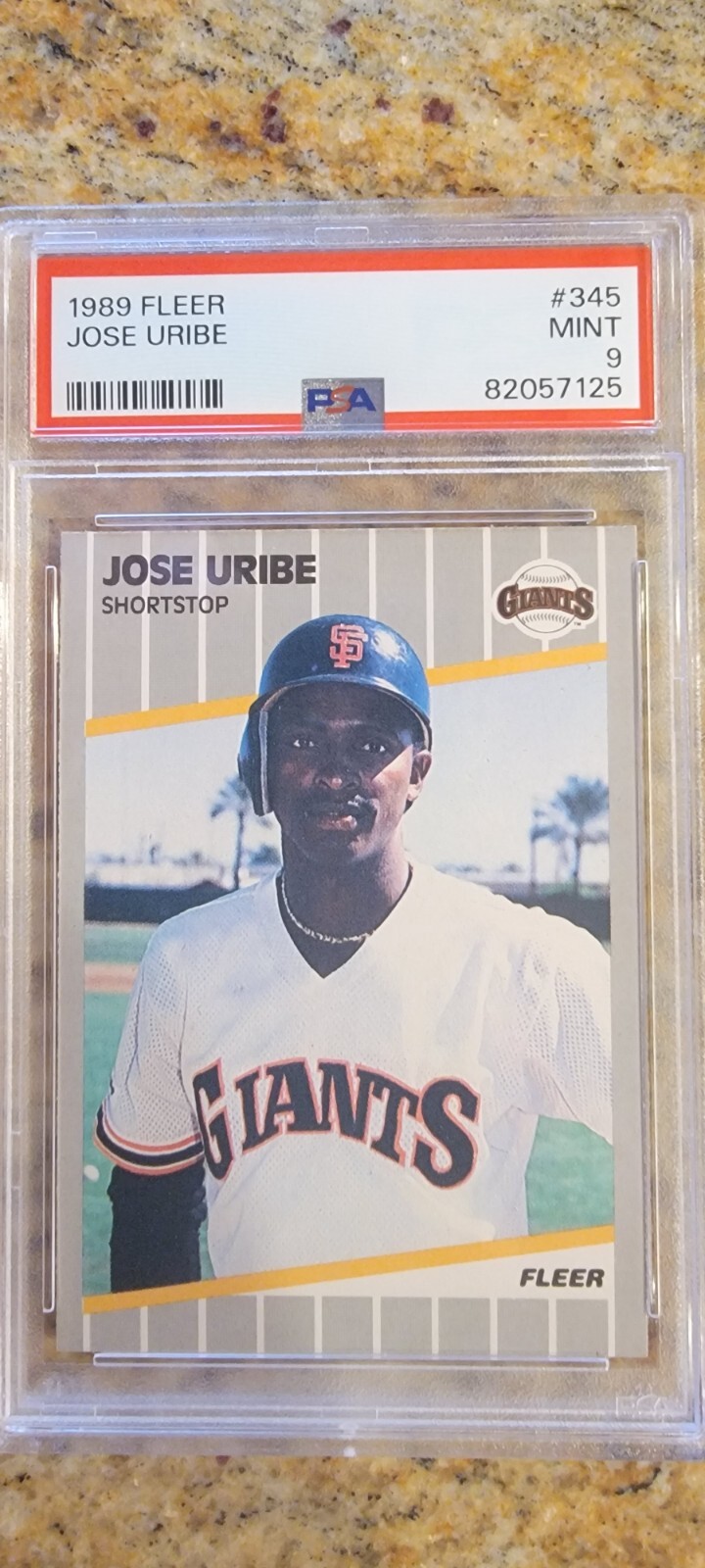 BASEBALL CARD SINGLE 1989 FLEER #345 JOSE URIBE ERROR WRONG BIRTH YEAR ...