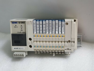 SMC SI Unit EX180-SDN4 w/ 10 Solenoid Valves | eBay