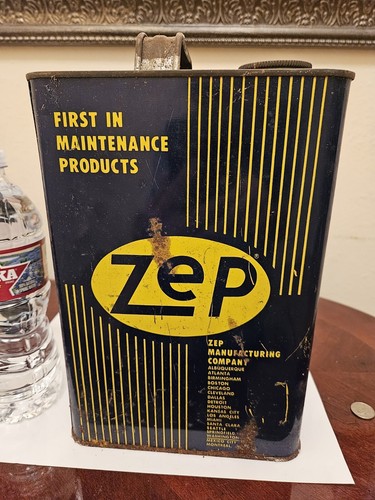 VINTAGE ZEP MAINTENANCE PRODUCTS (1) U.S. GALLON EMPTY CAN! | eBay