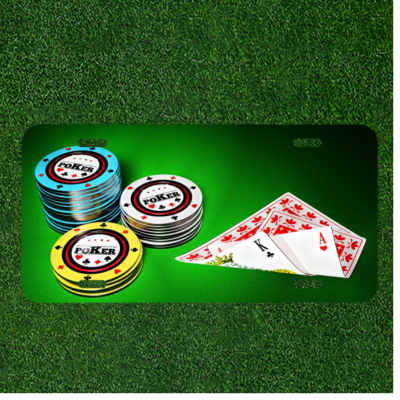 Custom Personalized License Plate Auto Tag With Poker Design With King ...