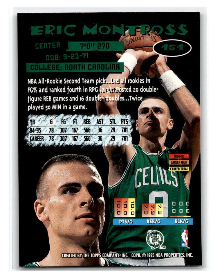 1995-96 Stadium Club #151 Eric Montross | eBay
