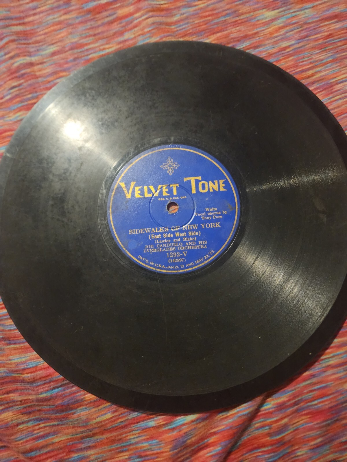 Rare 78 RPM Records- Patented. Read For Titles. Victor, Clarion, Velvet ...