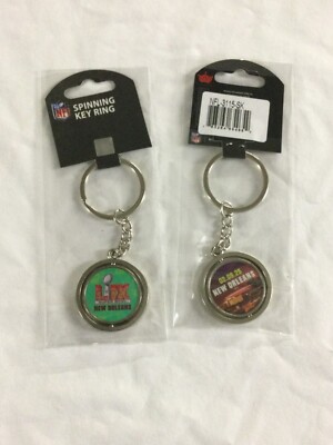 NFL Superbowl 59 Keychain Spinning Logo New Orleans Superdome Duel ...