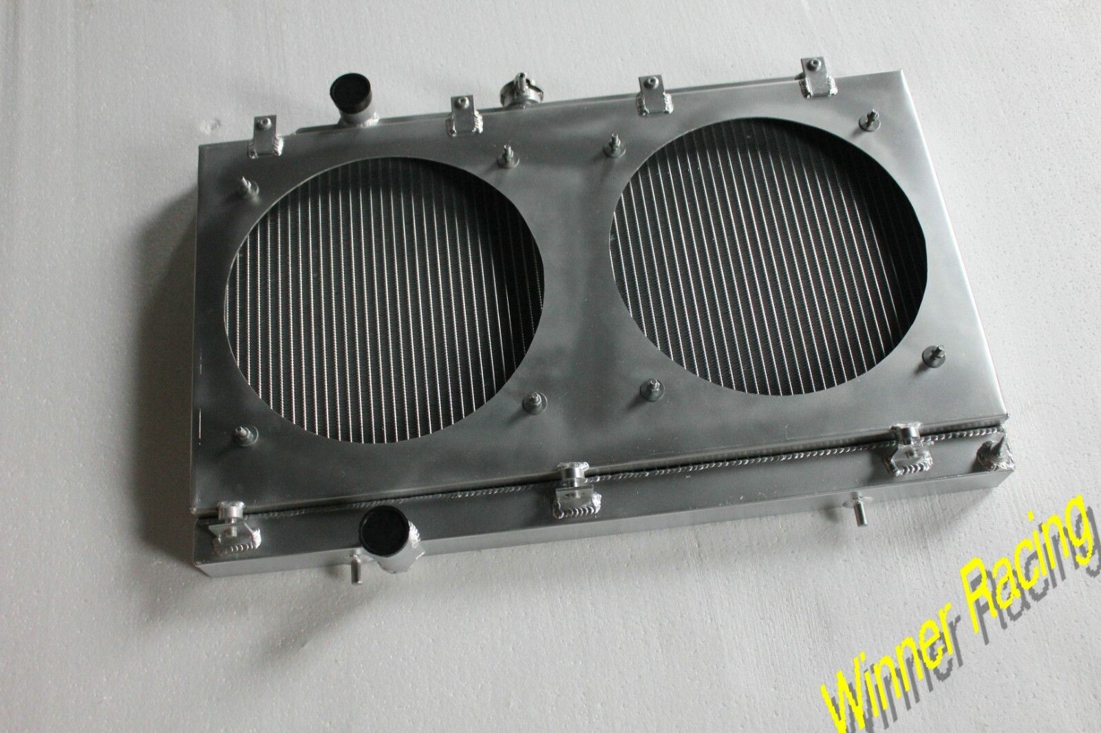 ALUMINUM RADIATOR+SHROUD+FANS FOR MITSUBISHI LANCER EVO 4/5/6 EVOLUTION ...