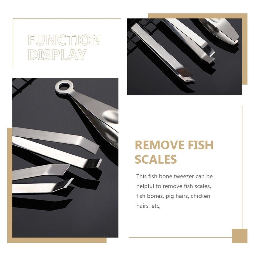 3 Pcs Hair Plucking Clip Food Tweezer Fish Bone Tweezers Professional ...