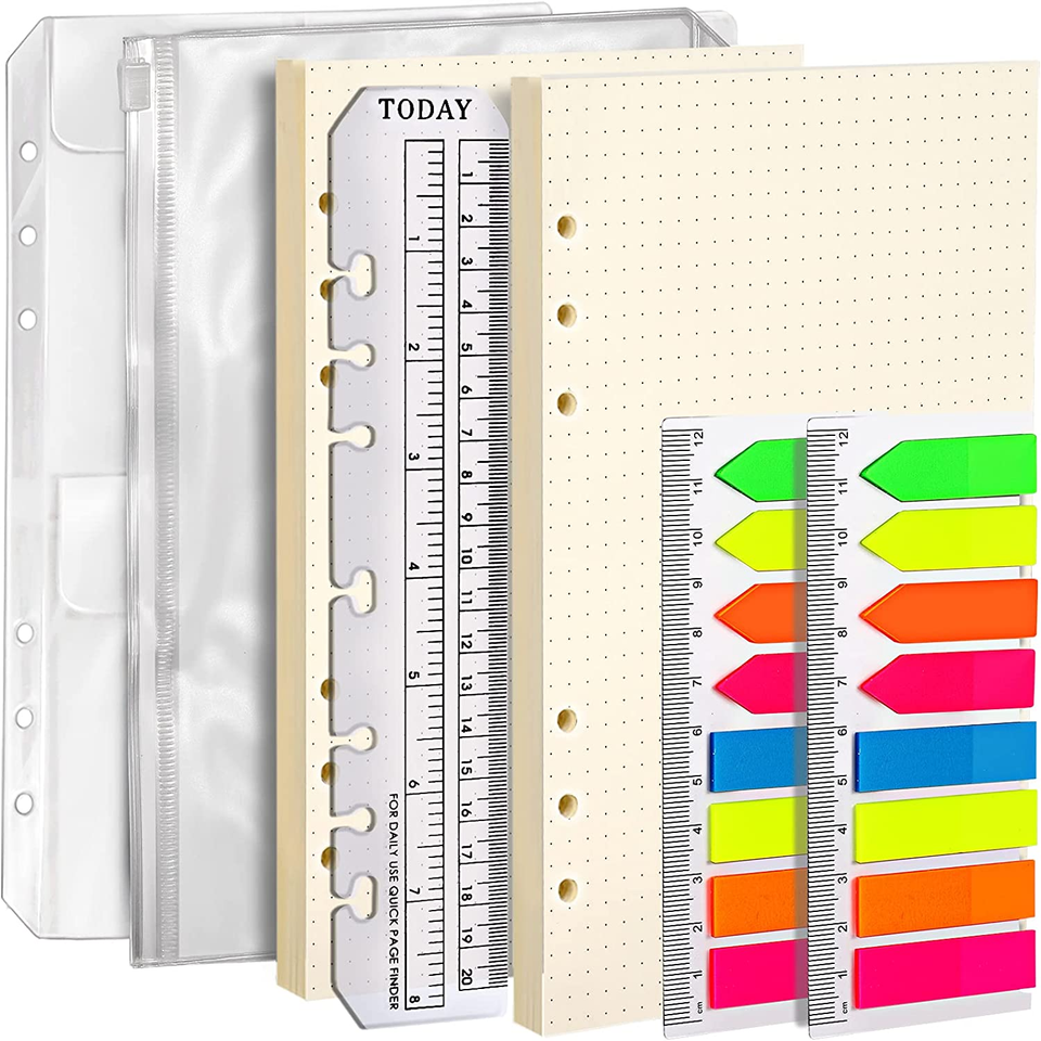 A5 Paper, Dotted Paper for A5 Binder, Planner Inserts, with Binder ...