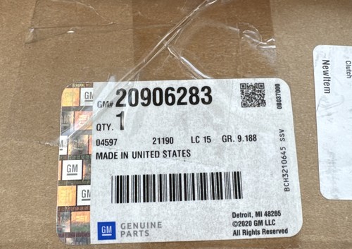 GM Genuine Model 20906283 A/C Compressor Clutch Kit New | eBay