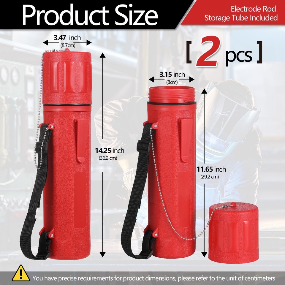 2PCS Welding Rod Storage Tube 14 Inch Welding Rod Storage Tube ...
