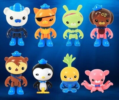 SET/8 OCTONAUTS CHARACTER FIGURES CAKE TOPPER Captain Barnacle Kwazii ...