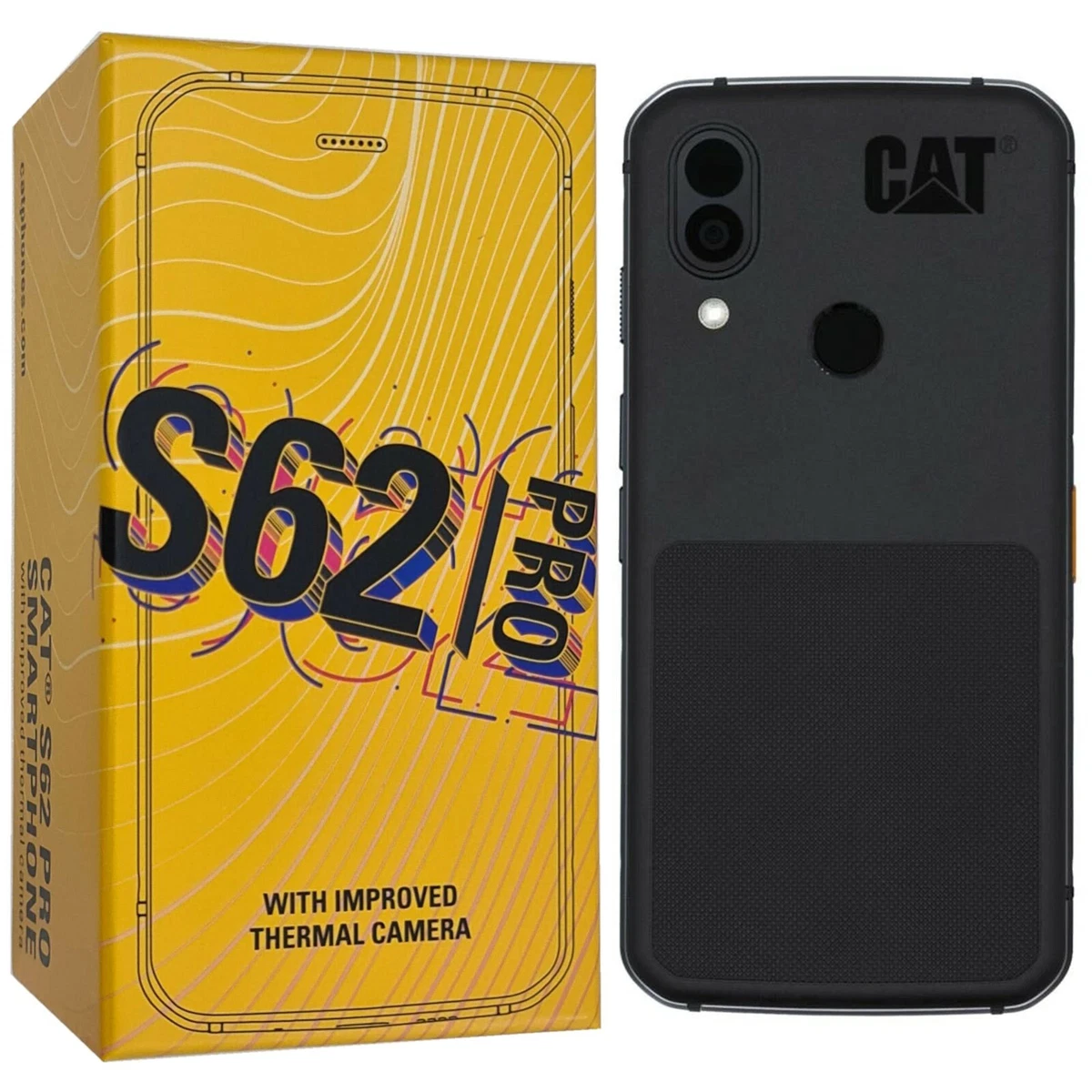 Cat Phone S62 Pro Unlocked, 128GB 6GB, Dual-SIM, Rugged, 03/08/2024