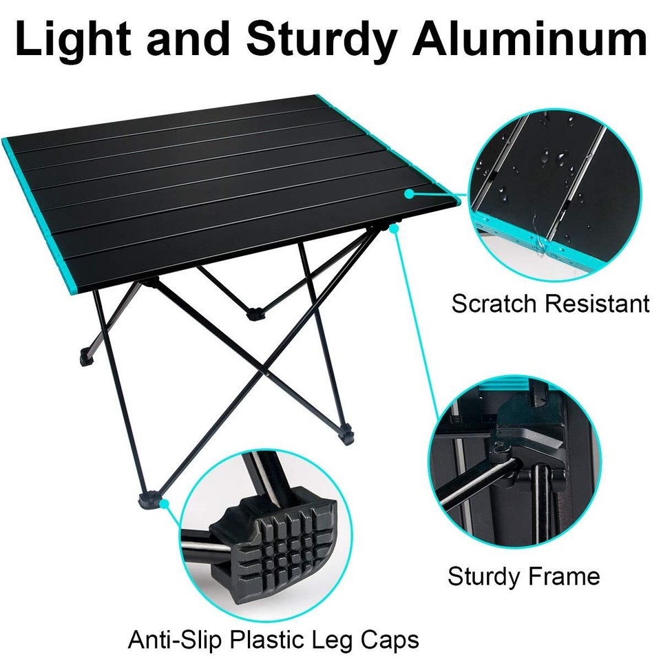 Camping Table Portable Folding Camping Side Tables Aluminum Table Top ...