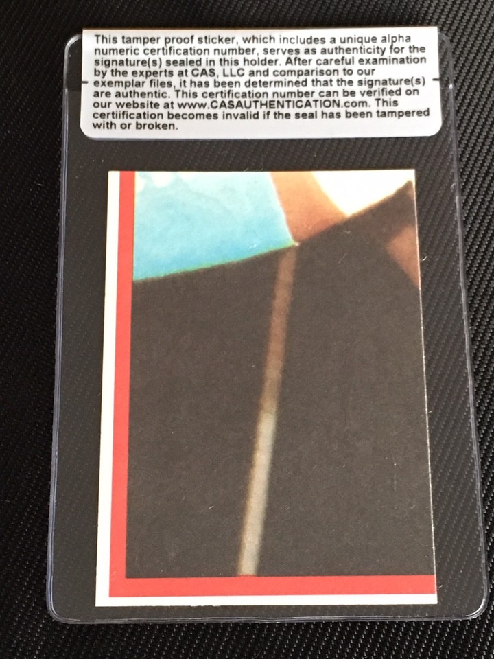 IRON SHEIK 1985 TOPPS WWF STICKER SIGNED AUTOGRAPHED CARD CAS AUTHENTIC ...