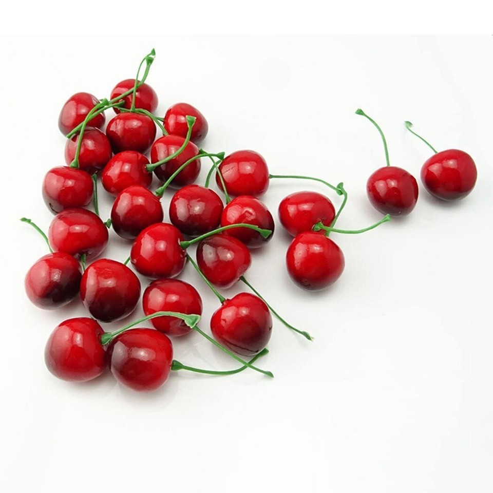 Eye Catching Shop Showcase Decoration Artificial Plastic Cherry Fruit (100pcs) | eBay UK