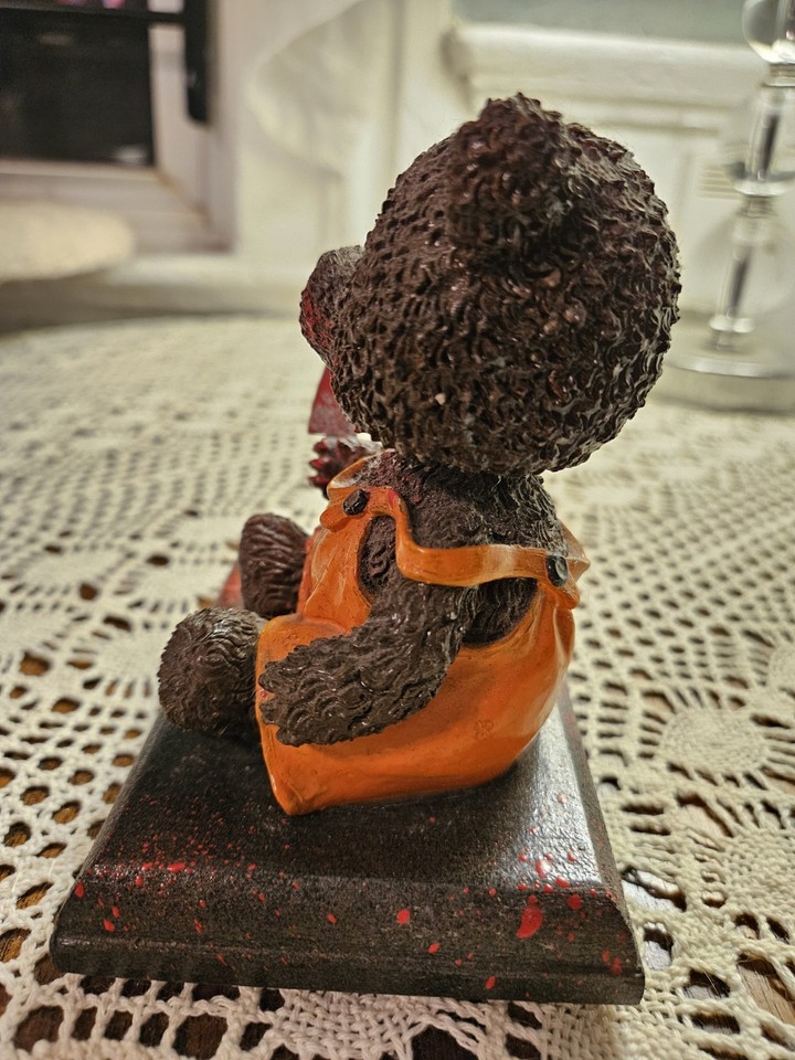 Scary Horror Teddy Bear with Knife Bobblehead Creepy Halloween Figurine ...