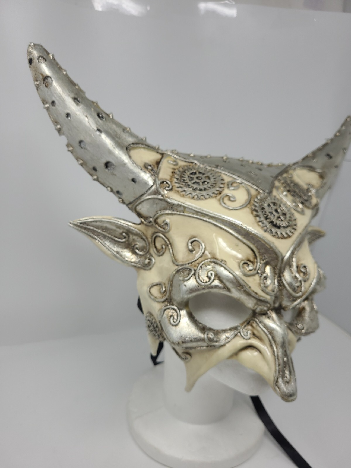 MASQUERADE DEVIL DEMON GARGOYLE COSTUME MASK HORNS EV… - Gem