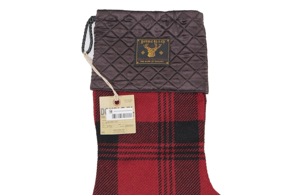 Ralph Lauren Double RL RRL Red Black Plaid Wool 18" Holiday Christmas ...