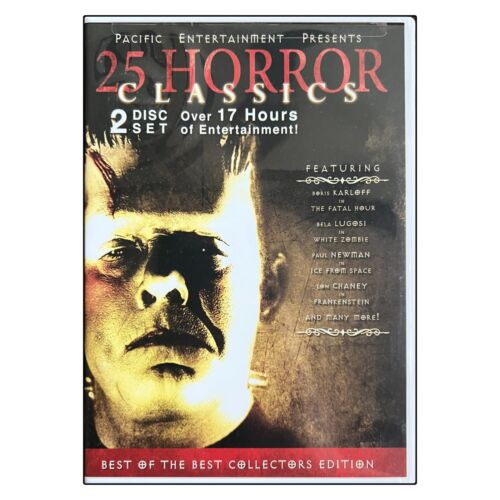 25 Horror Classics (DVD, 2011) Collectors Edition 2-Disc Set - NEW ...
