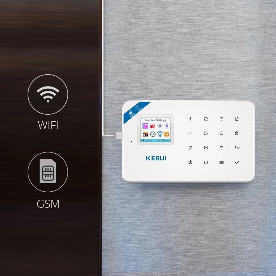 KERUI Wifi GSM Alarm System Smart Home Wireless Security Burglar Door ...