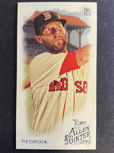 Dustin Pedroia 2019 Topps Allen & Ginter Mini Baseball Card Boston Red ...