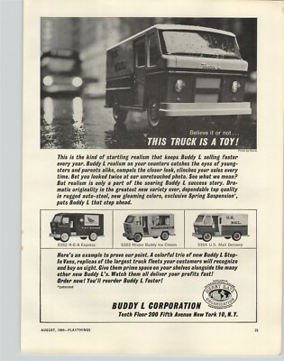 1964 PAPER AD Toy Buddy L Trucks REA Express Ice Cream US Mail | eBay