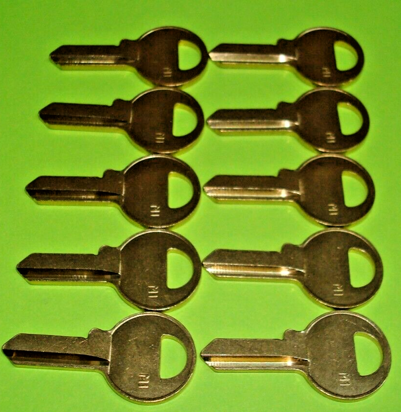 M 1 BRASS Key Blanks for Locksmith / 10 Master M1 Padlock Key Blanks ...
