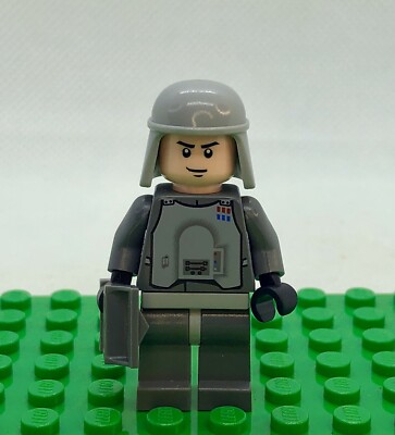 Lego Star Wars IMPERIAL OFFICER Dark Bluish Gray MInifigure General ...