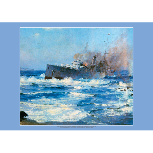 Emden Beached & Done For Art Print – HMAS Sydney Cocos Isl 1914 – 3 ...