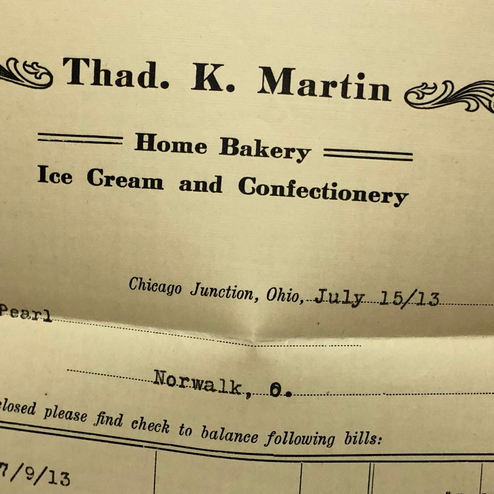 3 Vintage 1915 Chicago Junction Ohio Thad. K Martin Cover Letters ...