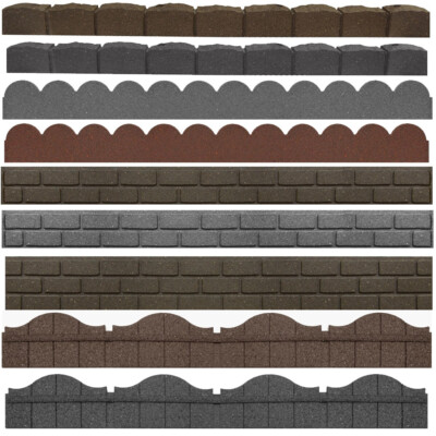 Garden Flexible Border Lawn Edging Stone Ultra Curve Bricks Railroad ...